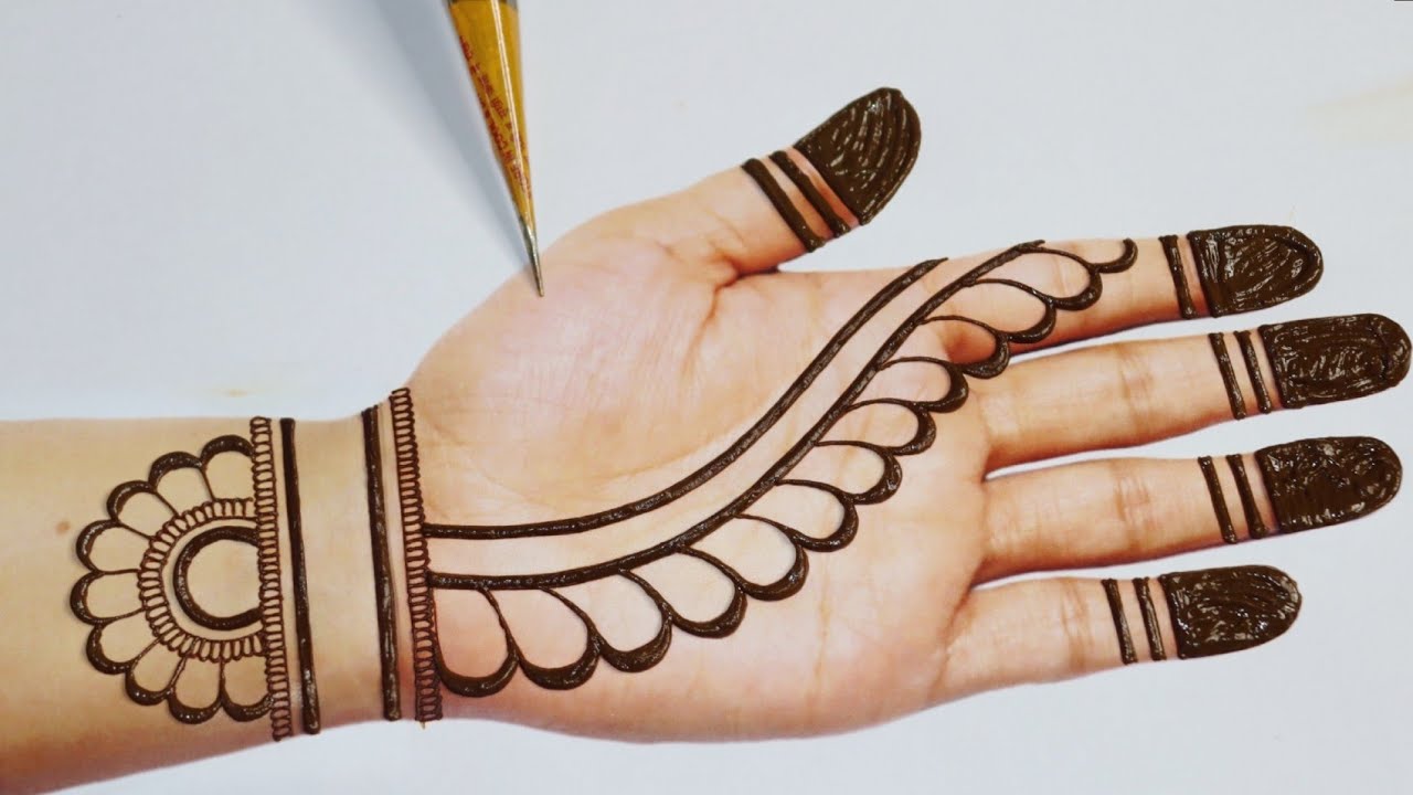 Easy Stylish Fronthand Mehndi designs|Simple Mehandi design|Mehndi ...