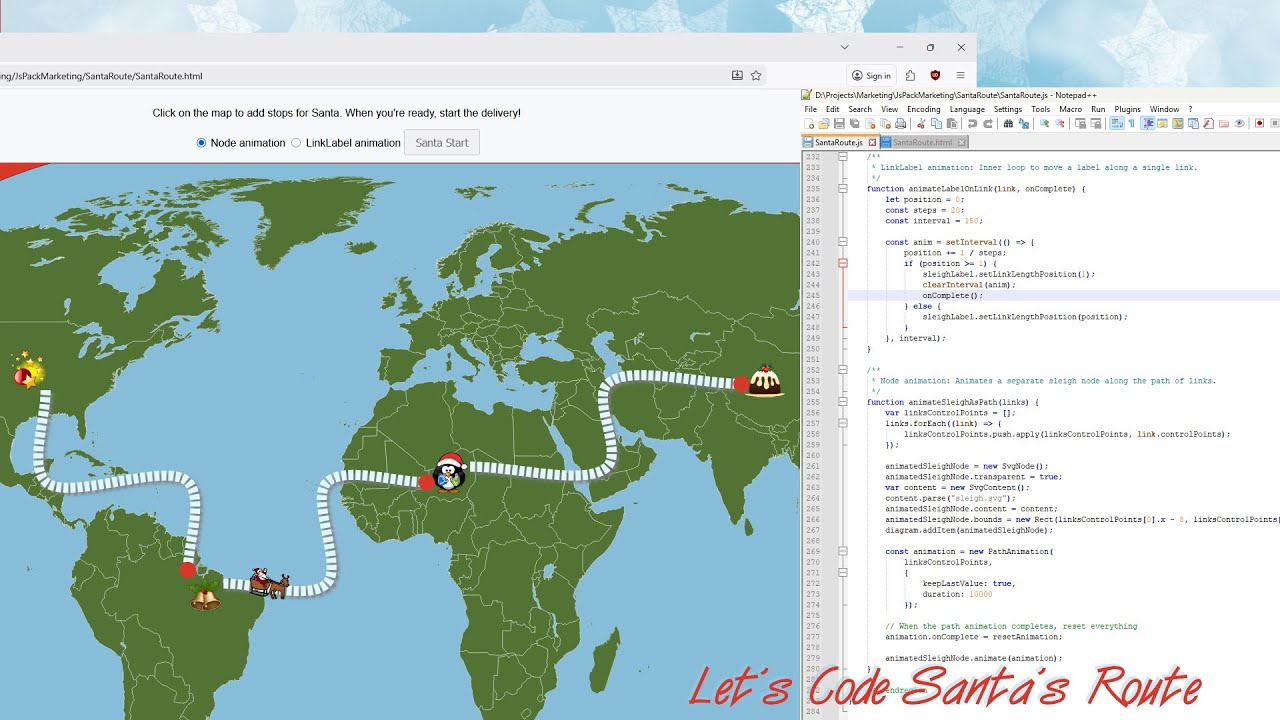 Code Santa's Route! 🎅 | How to Build an Animated Route Planner with ...