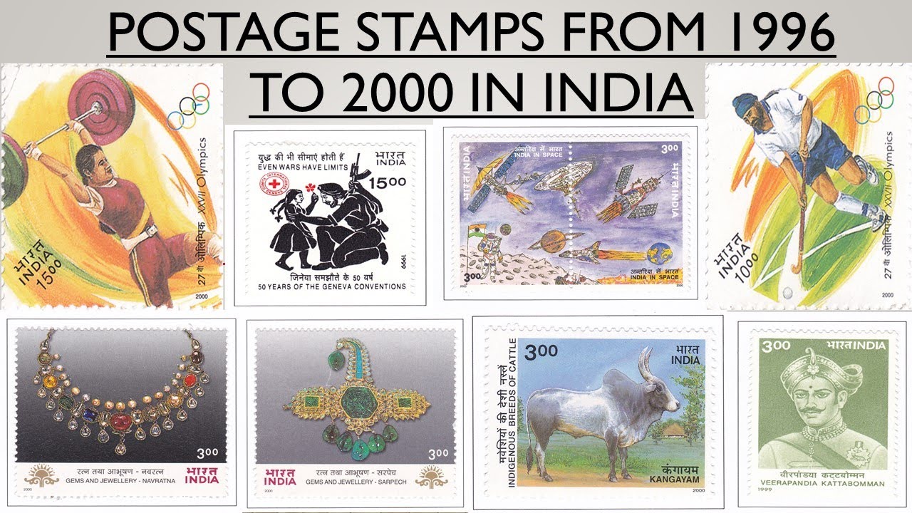 Postage Stamps in India (1996 - 2000) - YouTube