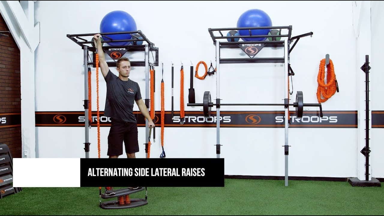 Alternating Side Lateral Raise | StrongStrap By Stroops For StrongBoard - YouTube