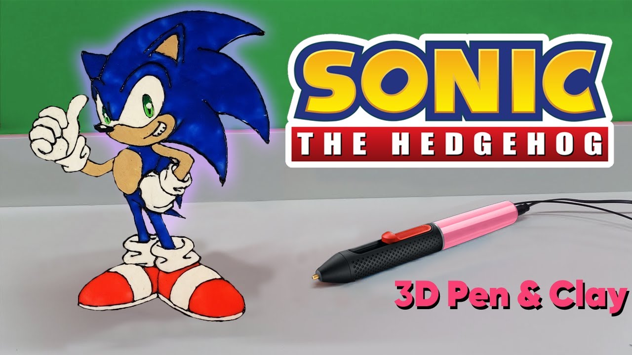 Making Sonic the Hedgehog 3D Pen and Polymer clay Tutorial - YouTube