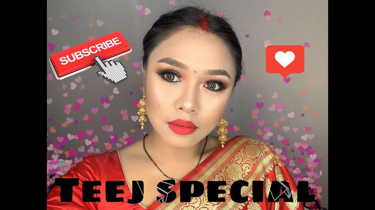 Teej makeup look/get ready with me - YouTube