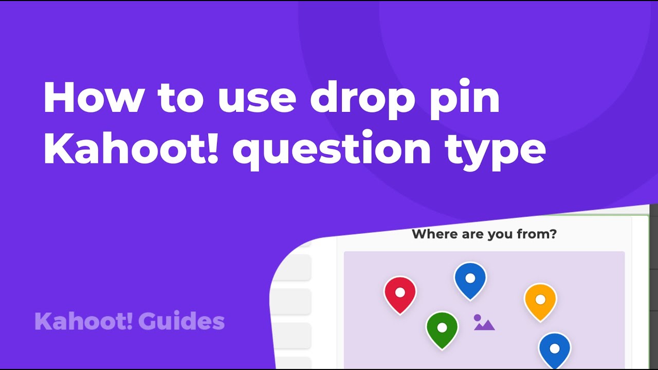 How to use drop pin Kahoot! question type - YouTube