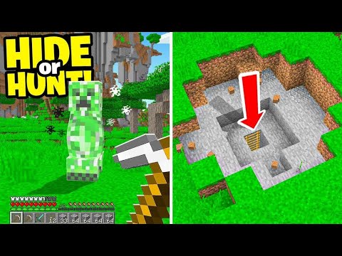 Creeper exposes a SECRET Minecraft LADDER.. (Hide Or Hunt #3) - YouTube