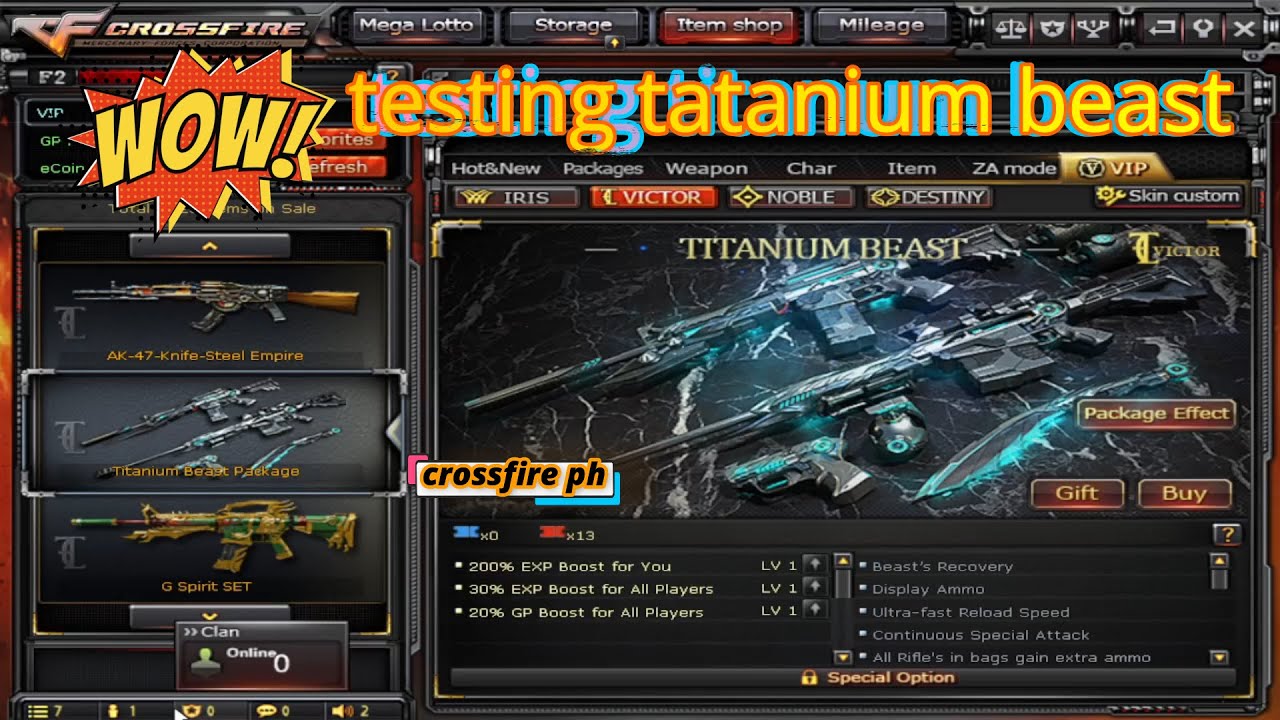 CROSSFIRE PH TITANIUM BEAST TESTING - YouTube