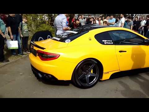 Maserati revving, with 55 AMG in the background./ Pucanje iz Maseratija sa pratnjom 55 AMG-a Zagreb