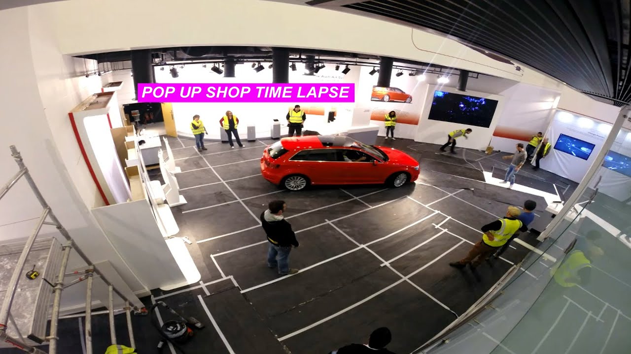 Audi Pop Up Store Time Lapse - YouTube