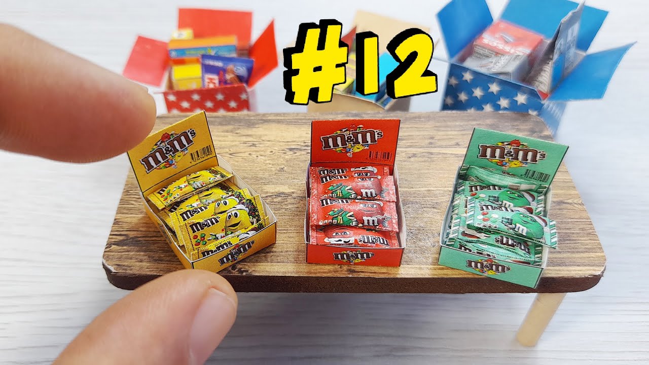 Unboxing Miniature M&M Chocolate Candies Grocery Food Box | Mini Candy ...