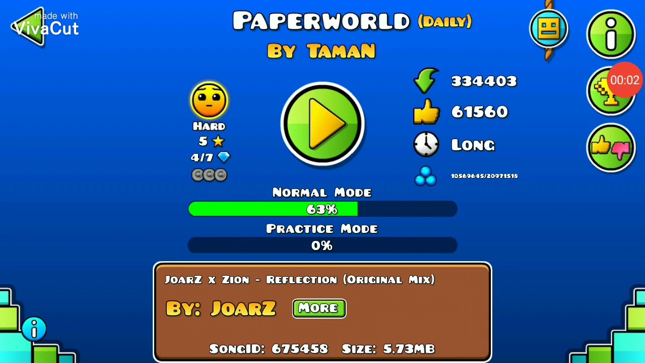 Paper World By Taman Geometry Dash Daily level ( Gameplay walkthrough ...