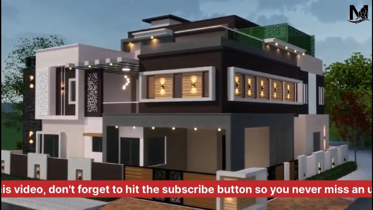 3D Exterior Home Design Walkthrough ll East Facing House plan - YouTube