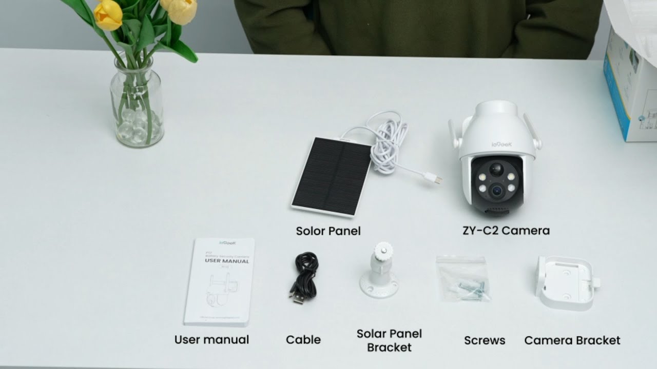 ieGeek ZY-C2 Battery Camera With Solar Panel Unboxing - YouTube