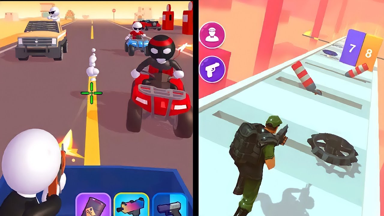 🎮Rage Road 🆚 Run n Gun | Update Max Level Pro Game Mobile Workthrough ...
