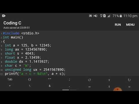 C program to display multiple variables. - YouTube