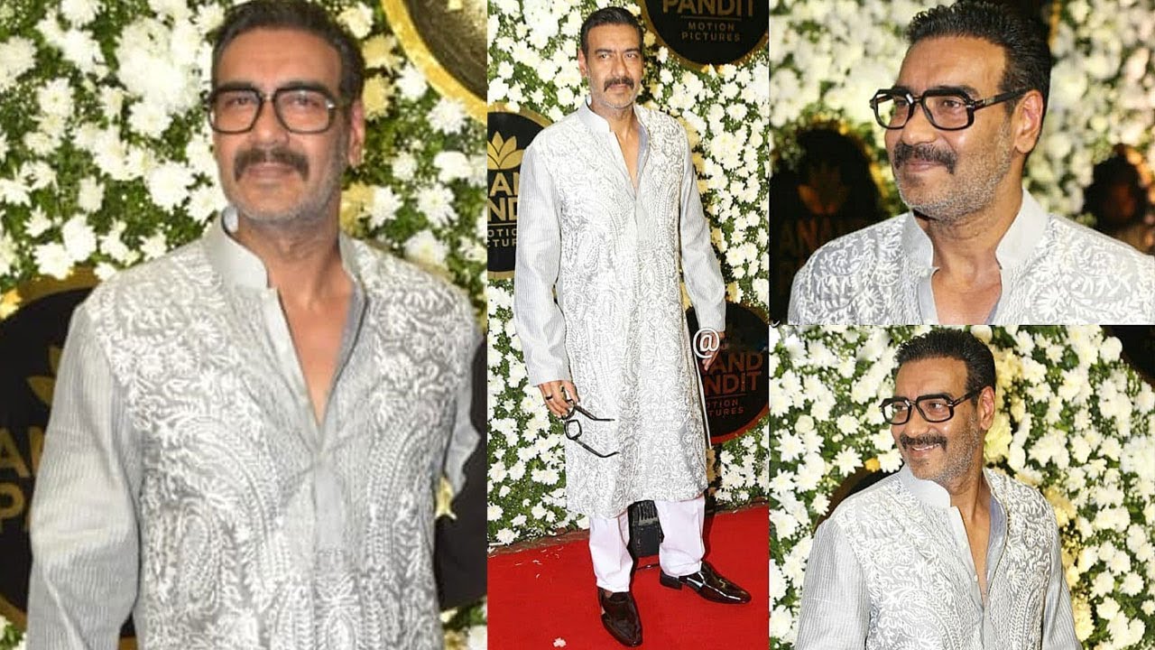 Ajay Devgn Looking Too Old In White Beard At Anand Pandit Diwali Party ...