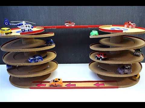 DIY Magic track with magic cars out of cardboard - YouTube