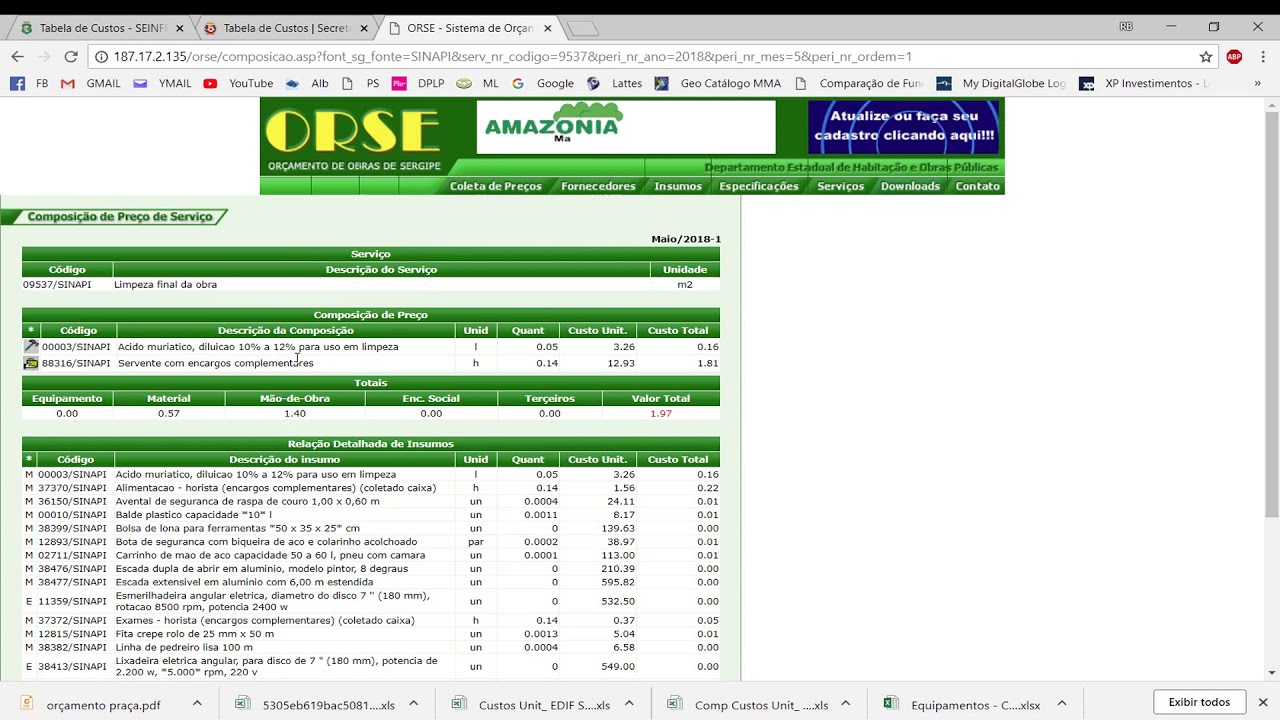 Sistema ORSE (para orçamento) - YouTube