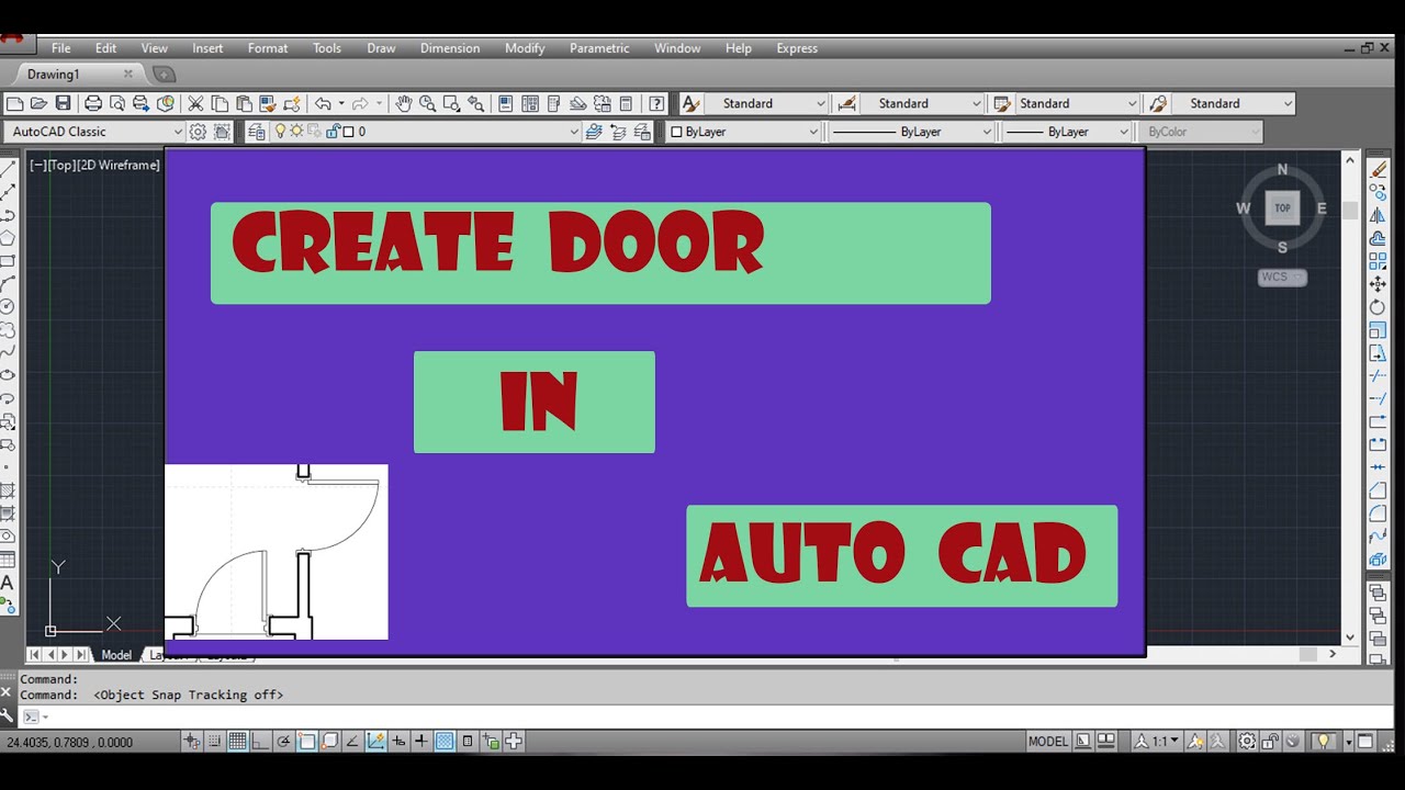 AutoCAD Basics: Creating a Door in Just Minutes - YouTube