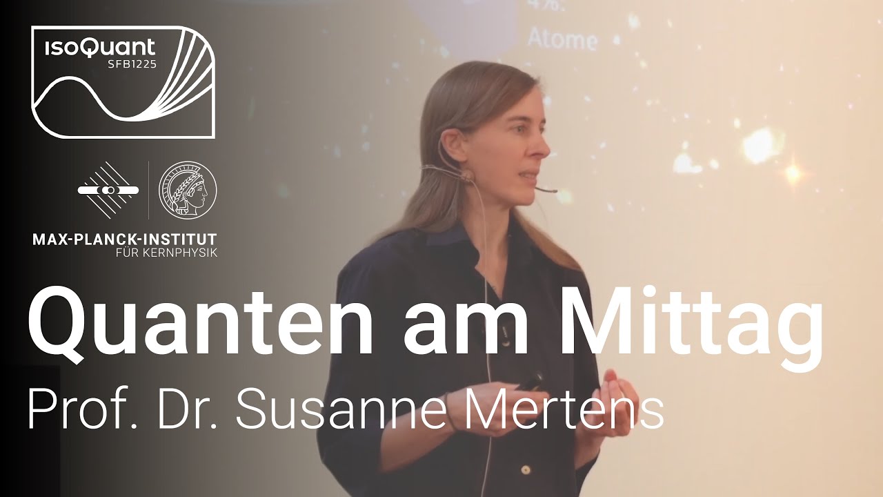 Neutrinos: Schlüssel zum Universum - Prof. Dr. Susanne Mertens - YouTube