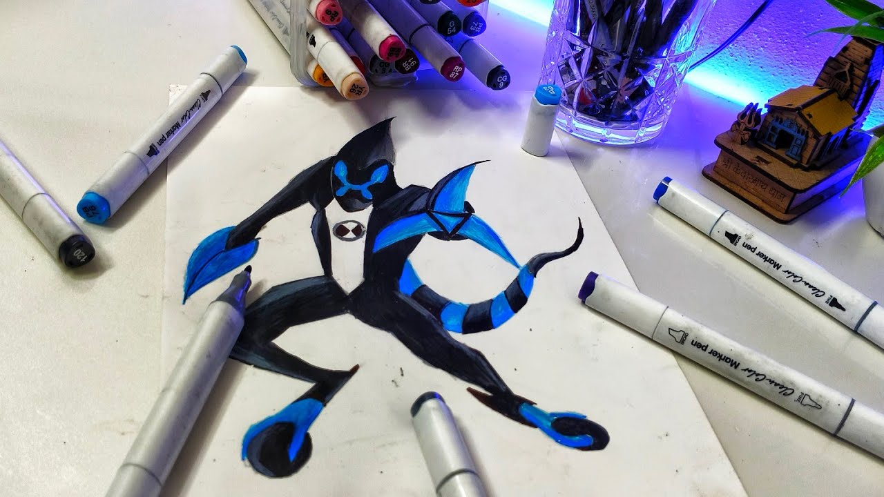 XLR8 Drawing | BEN 10 Alien 👽 Drawing Series EP 3 Easy Drawing - YouTube