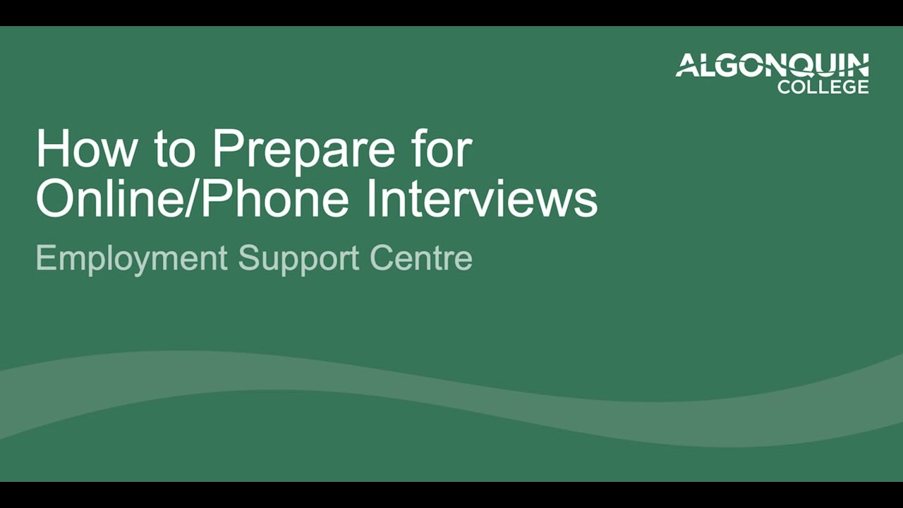 How to Prepare for Virtual Phone Interviews - YouTube