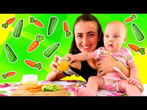 Anne vlog. Sevcan Derin'e sebze çorbasını yapıyor! Bebek bakma ve yemek pişirme videosu!