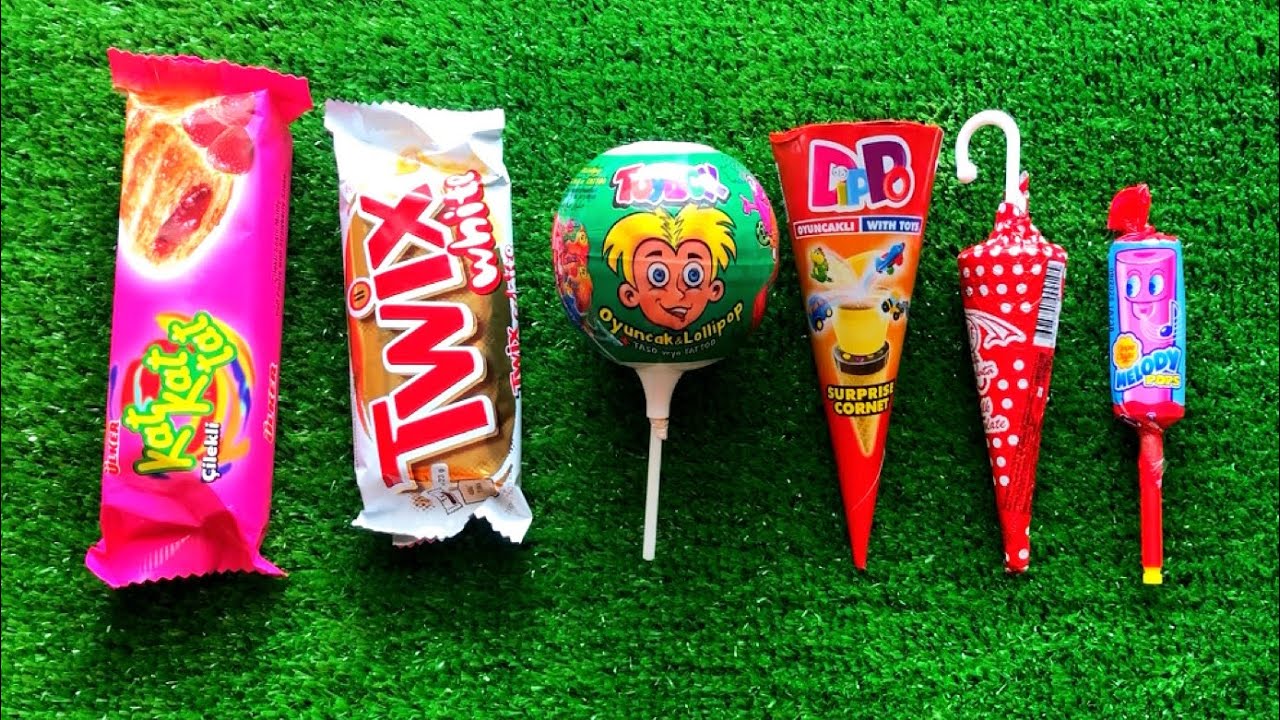 Candy ASMR Satisfying video Asmr Lollipops candy and chocolate Yummy ...