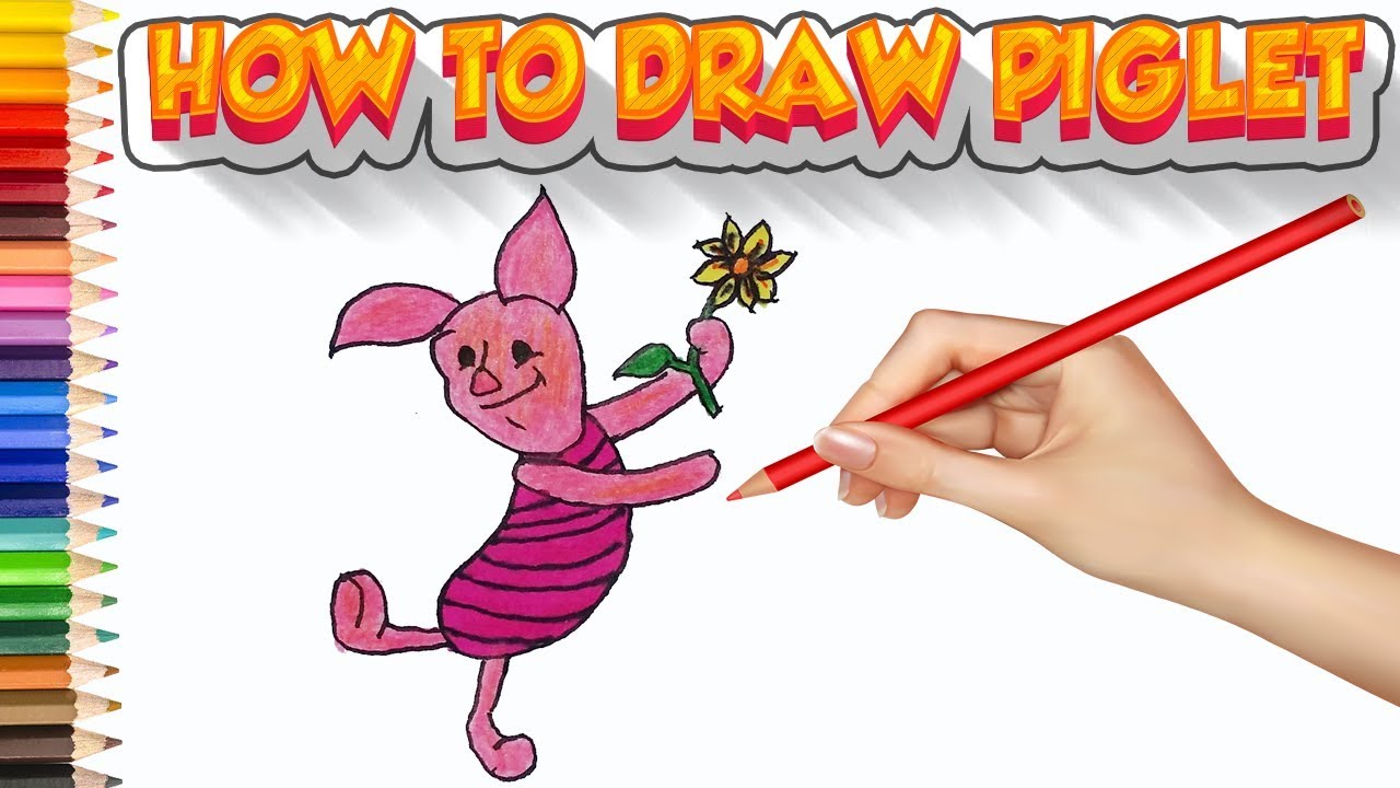How To Draw piglet cartoon | Draw Piglet from Winnie the Pooh - YouTube