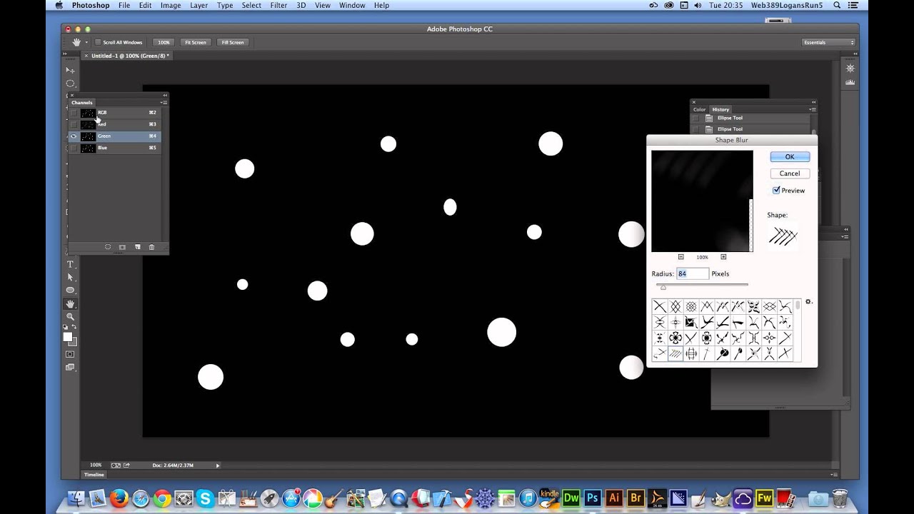 Photoshop shape blur color - YouTube
