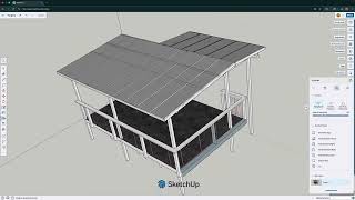 20×12 ft Vaulted Patio Cover - SketchUp Design Walkthrough