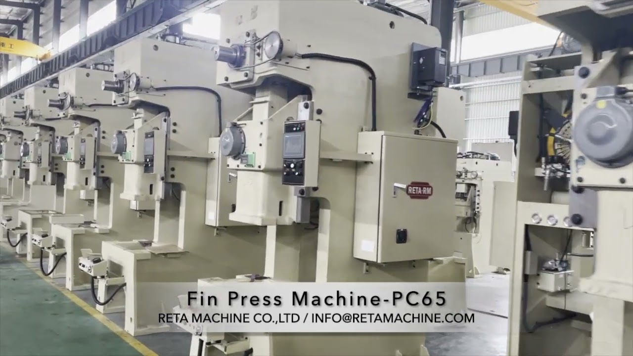 Fin Press Machine Under Mass Production Open Type PC65 - YouTube