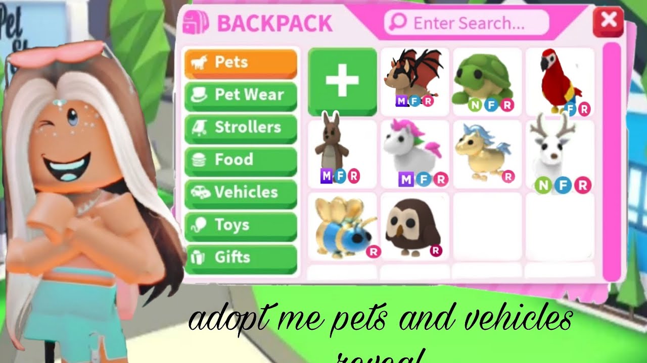 Adopt me pets and vehicles reveal - YouTube