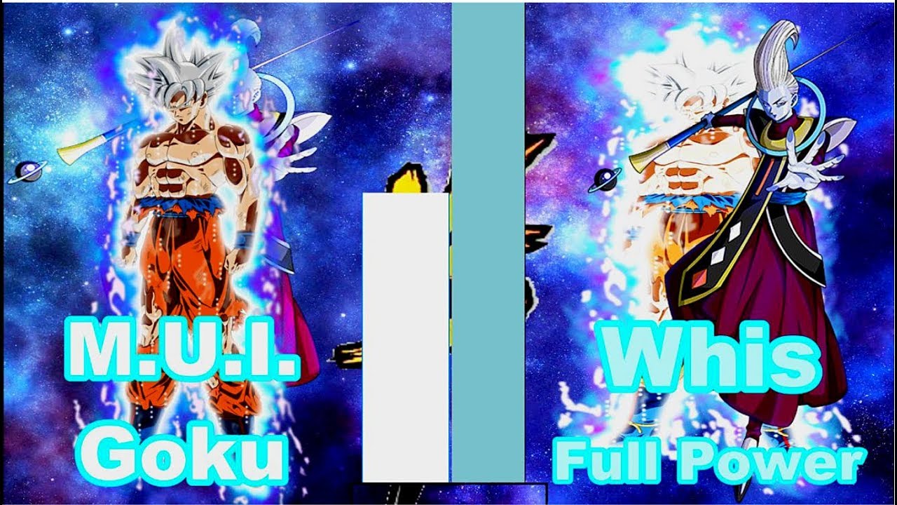 Dragon Ball Goku VS Whis Power Levels - YouTube