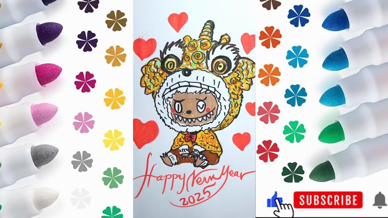 How To draw Labubu Cute in year 2025 /easy drawing/new ideas in 2025 ...