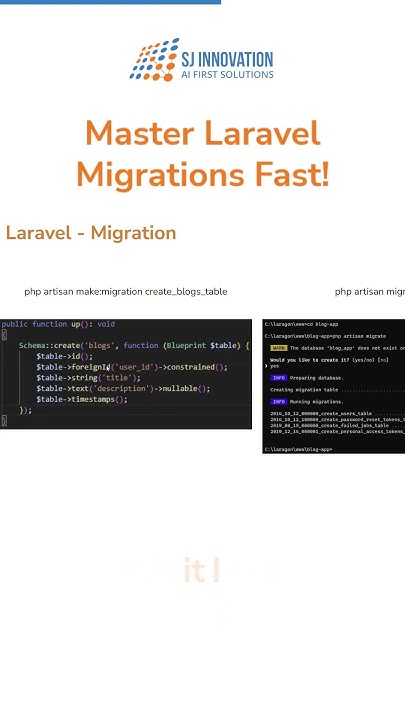 Master Laravel Migrations Fast: Streamline Your Database Management - YouTube