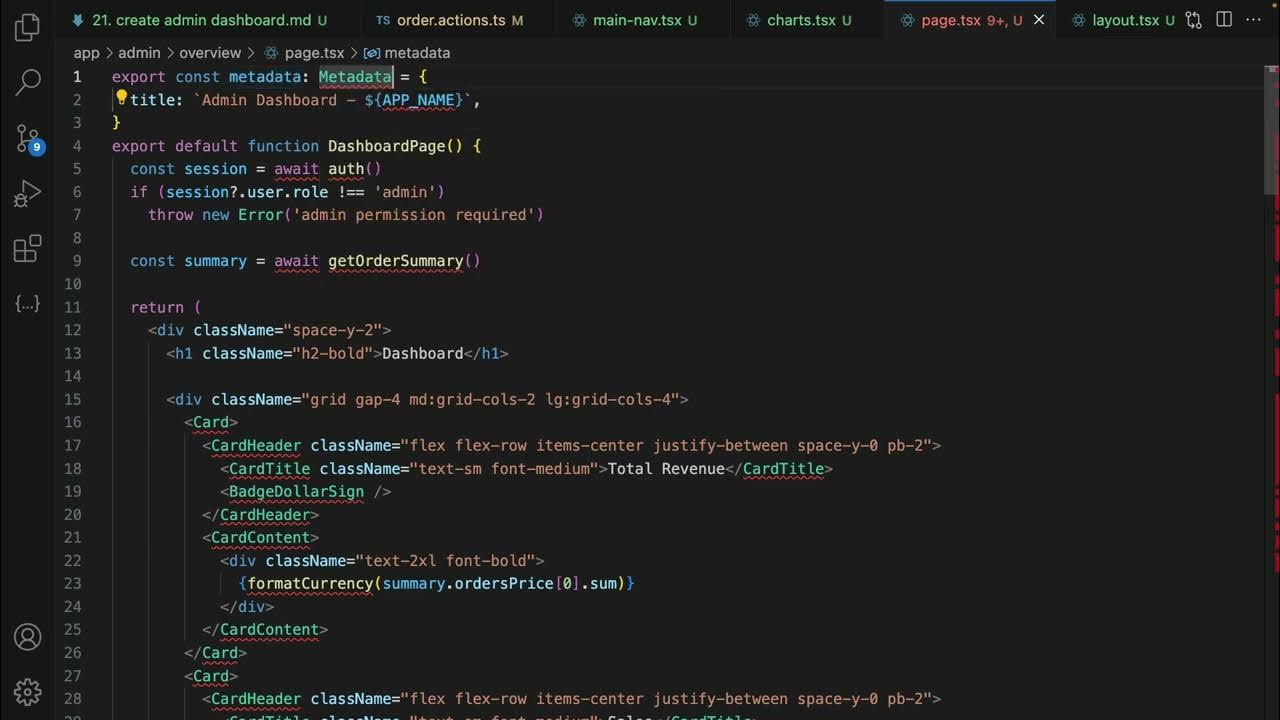 21 create admin dashboard - YouTube