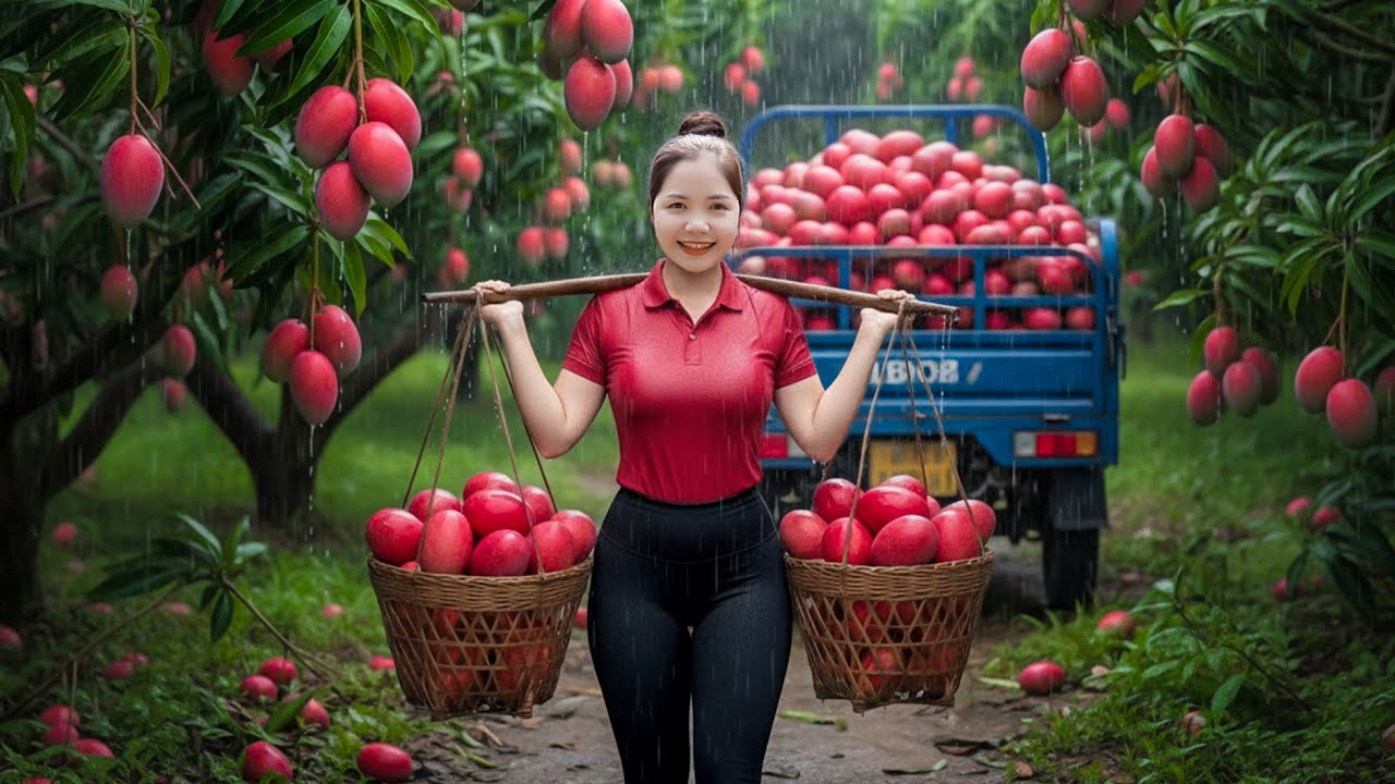 Harvesting 1000+ Giant Mango Tropical Goes To Market Sell, Make ...
