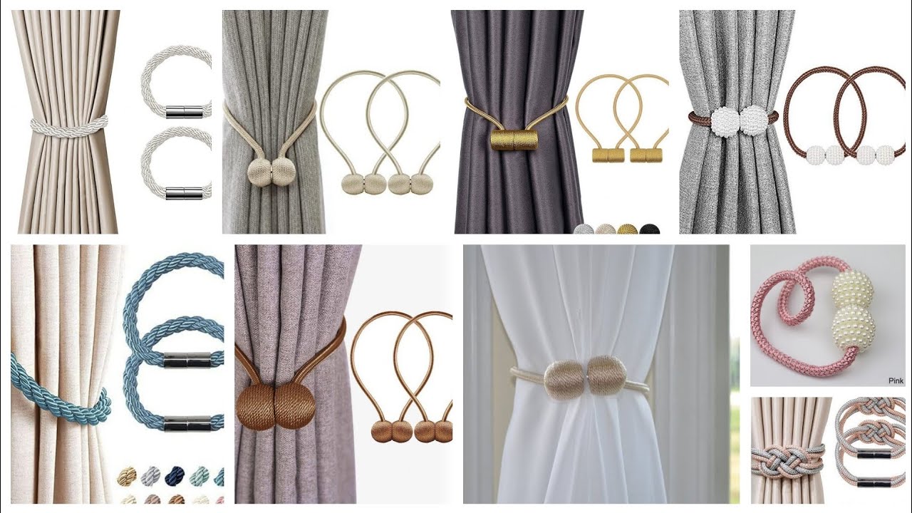 magnetic curtain tie backs design/ braid style curtains tie back ideas ...