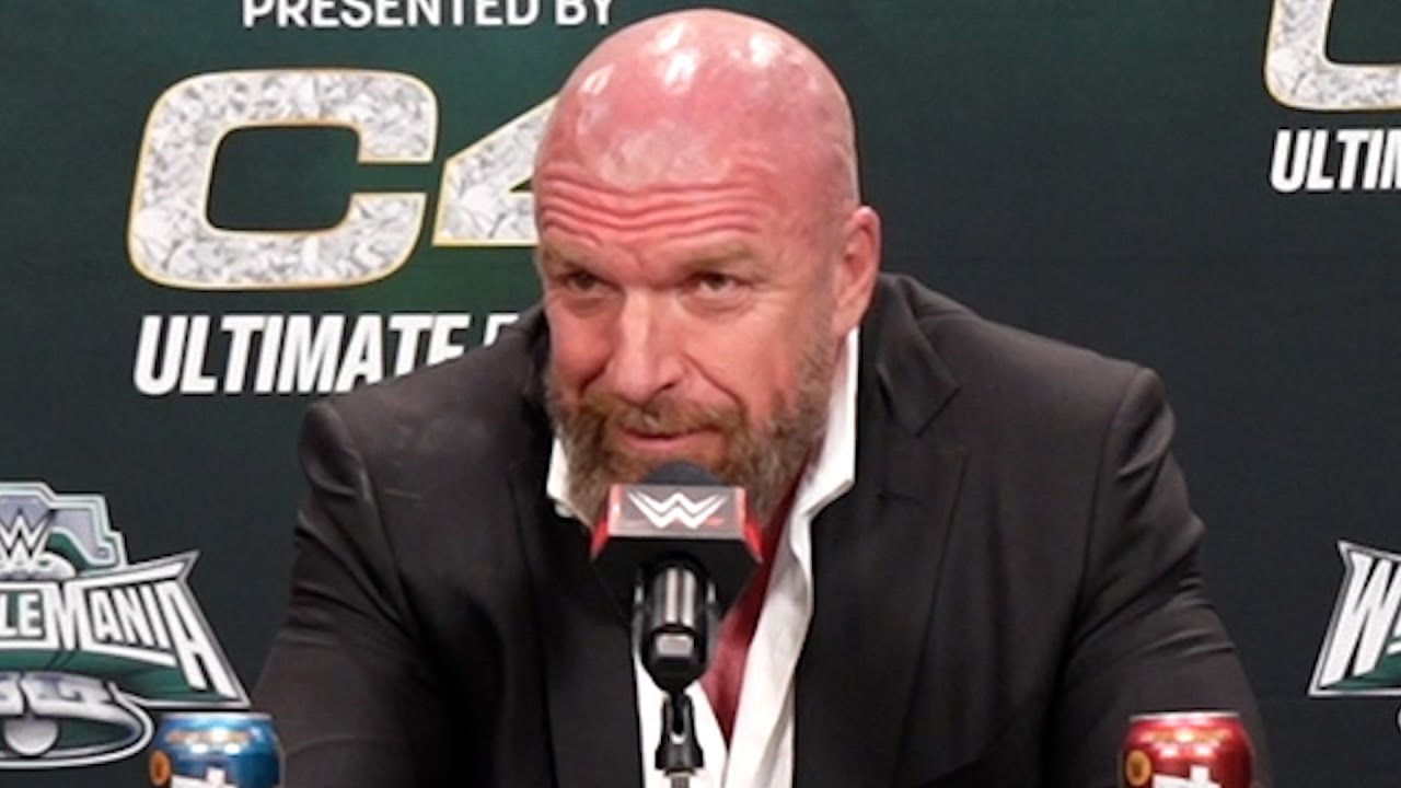 TRIPLE H WRESTLEMANIA 40 NIGHT 2 PRESS CONFERENCE! - YouTube
