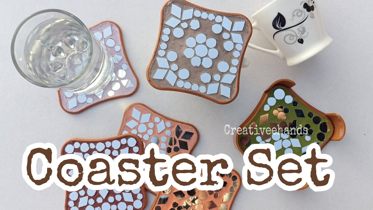 Coaster Set | Easy coaster making ideas | Coaster set at home | Mosaic ...