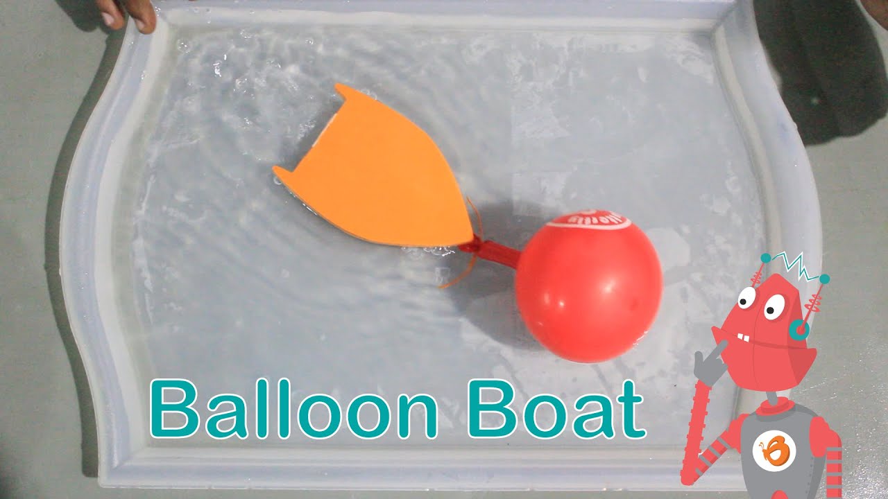 Make a simple Balloon Boat | Motor Machines TinkerLab - YouTube