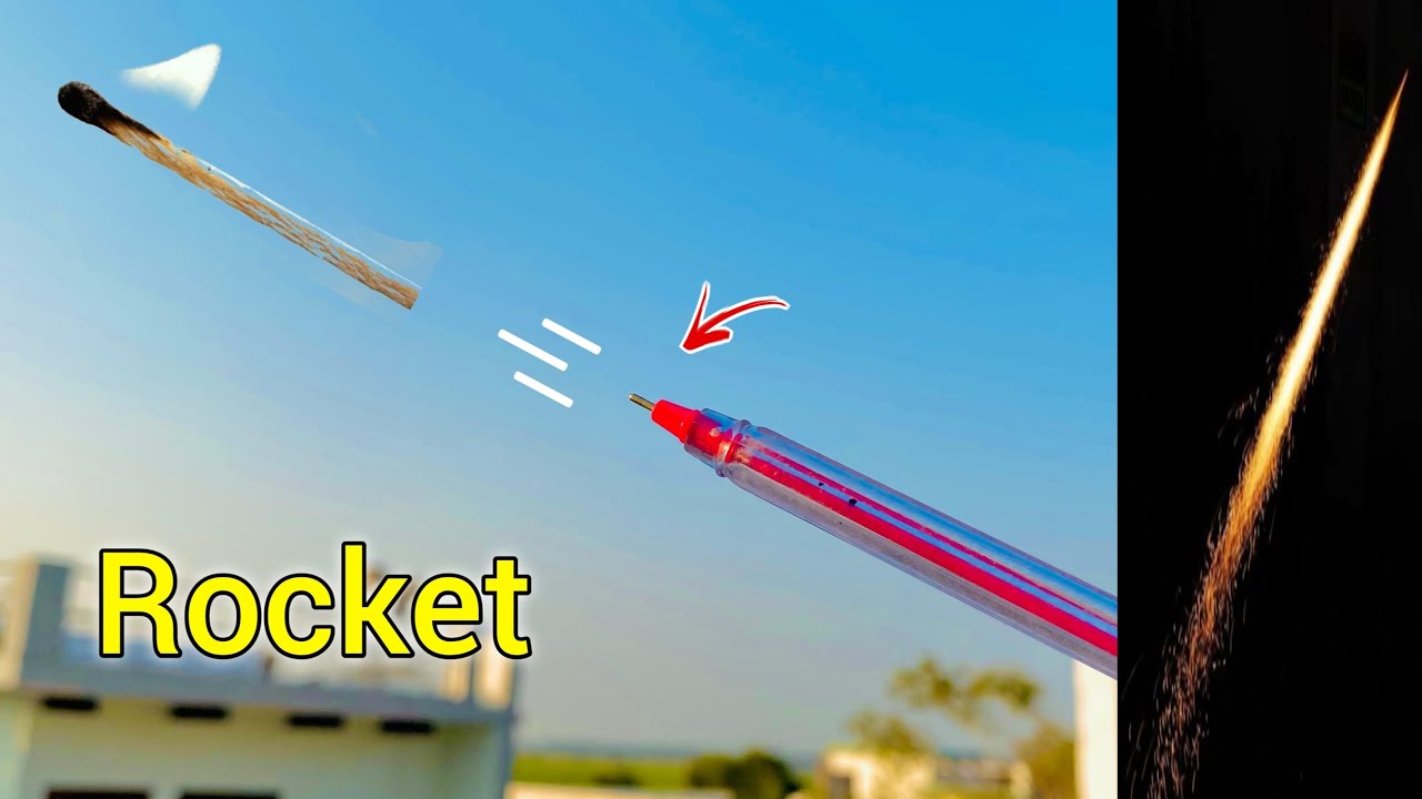 Pen Missile Rocket , Making Rocket from Matchstick | How To Make Rocket ...