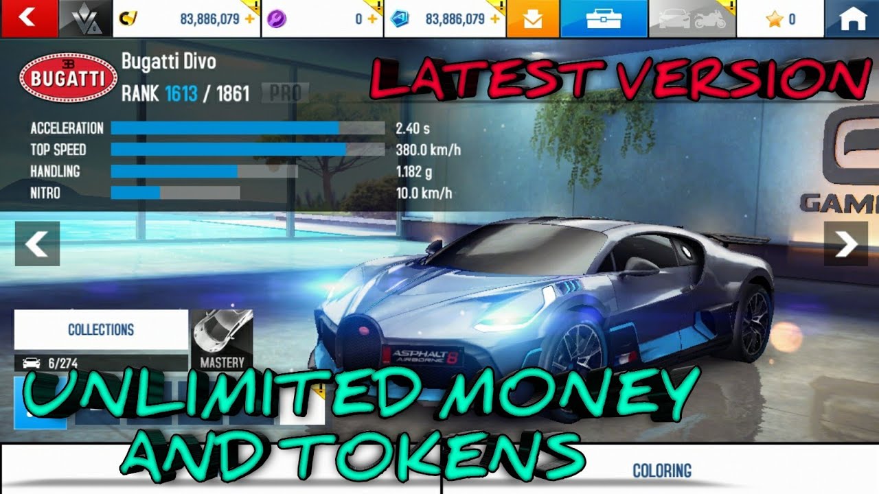 DOWNLOAD 'ASPHALT 8' MOD UNLIMITED MONEY AND TOKENS LATEST VERSION (5.8 ...