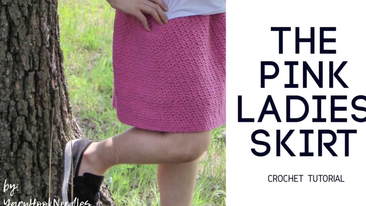 How to Crochet the Pink Ladies skirt by Yarnhookneedles - YouTube