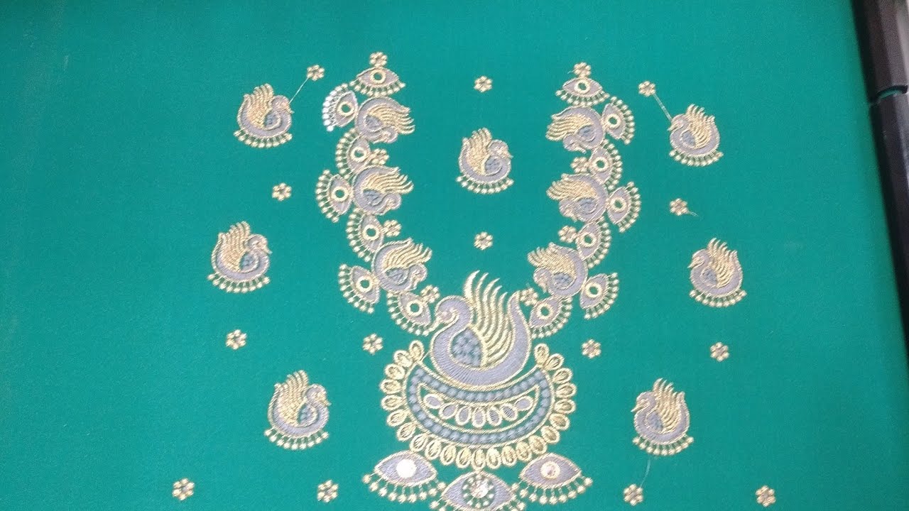 Sri lavanya Computer embroidery design #5 boutique - YouTube