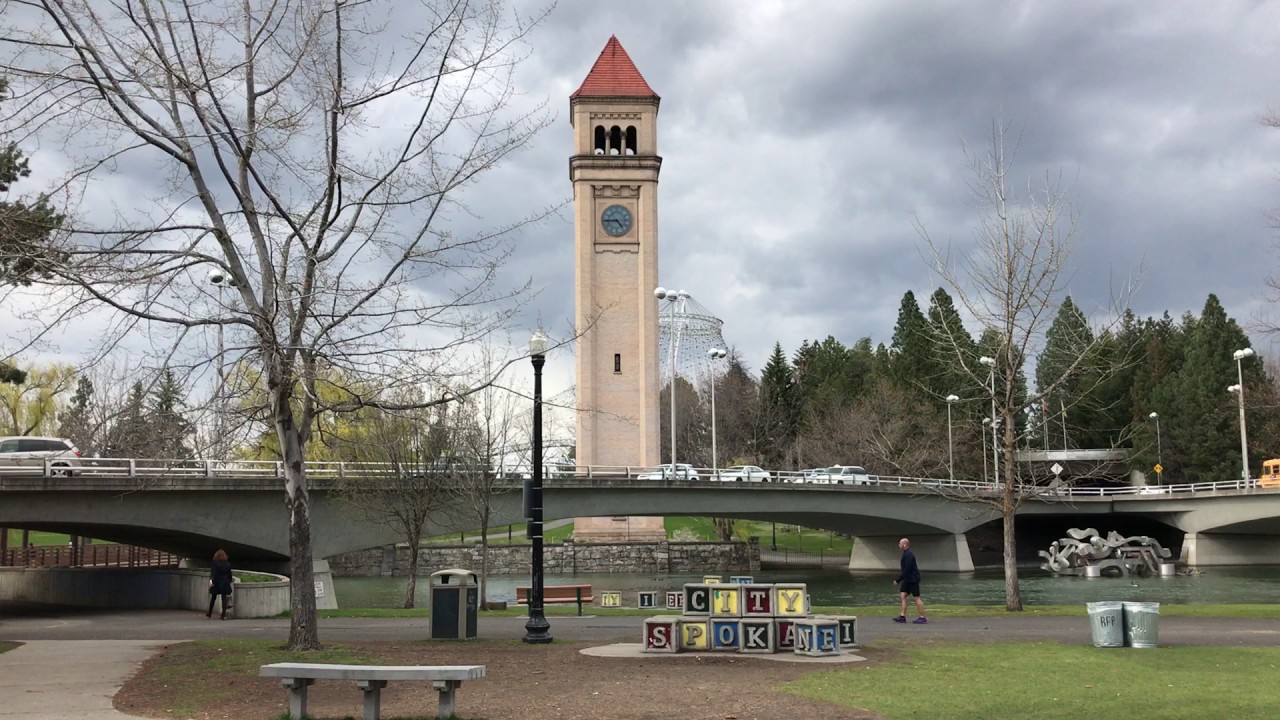 Riverfront Park Clock Tower - YouTube