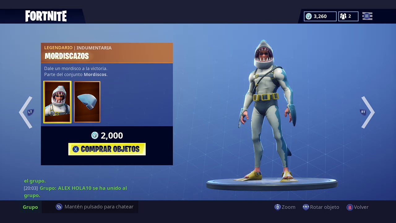 COMPRANDO SKIN DE TIBURON EN FORNITE - YouTube