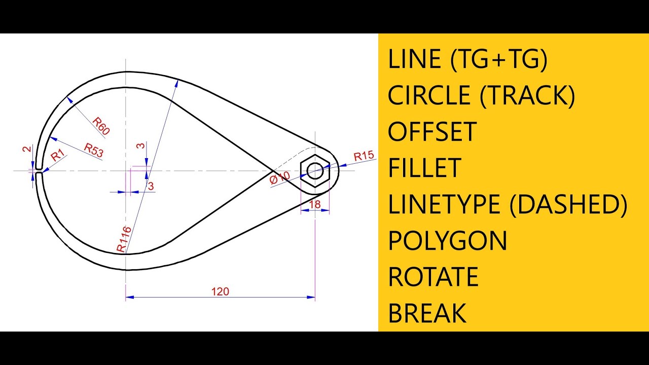 AutoCAD tracking, break at point - YouTube