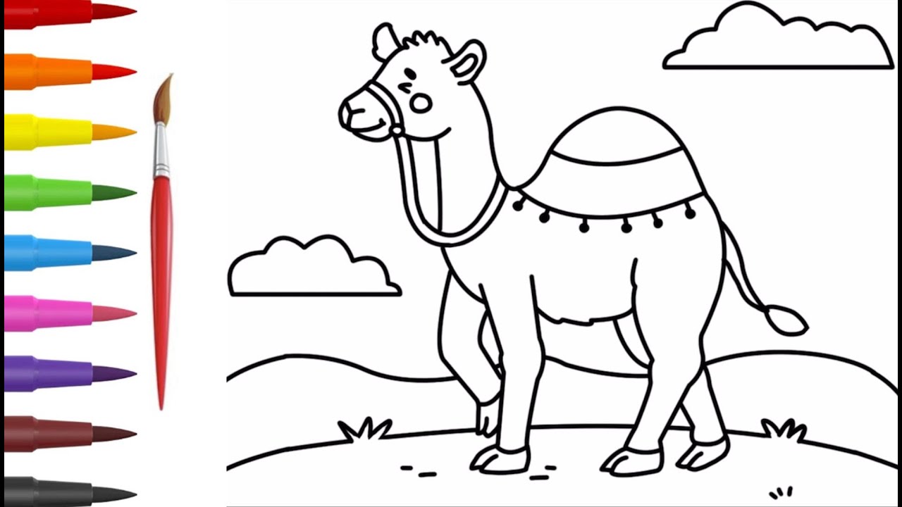 Con Lạc Đà, Vẽ và tô màu con Lạc Đà - Camel, How to draw a Camel #220 ...