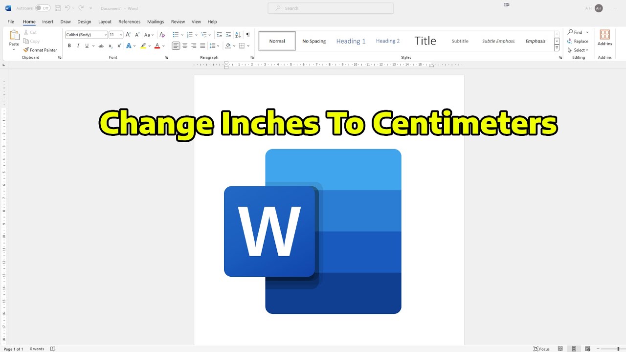 How To Change Inches To Centimeters in Microsoft Word - YouTube