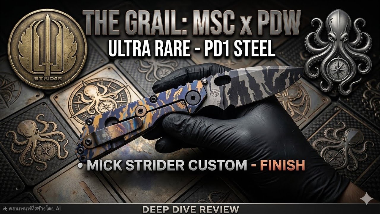 Strider MSC PDW SNG G-10 Gunner Grip เหล็ก PD1 Steel - YouTube